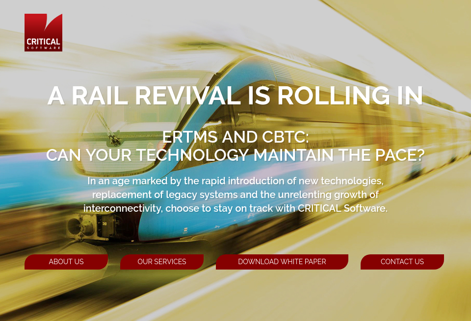 Critical Software - Future Rail | Issue 62 | June 2018