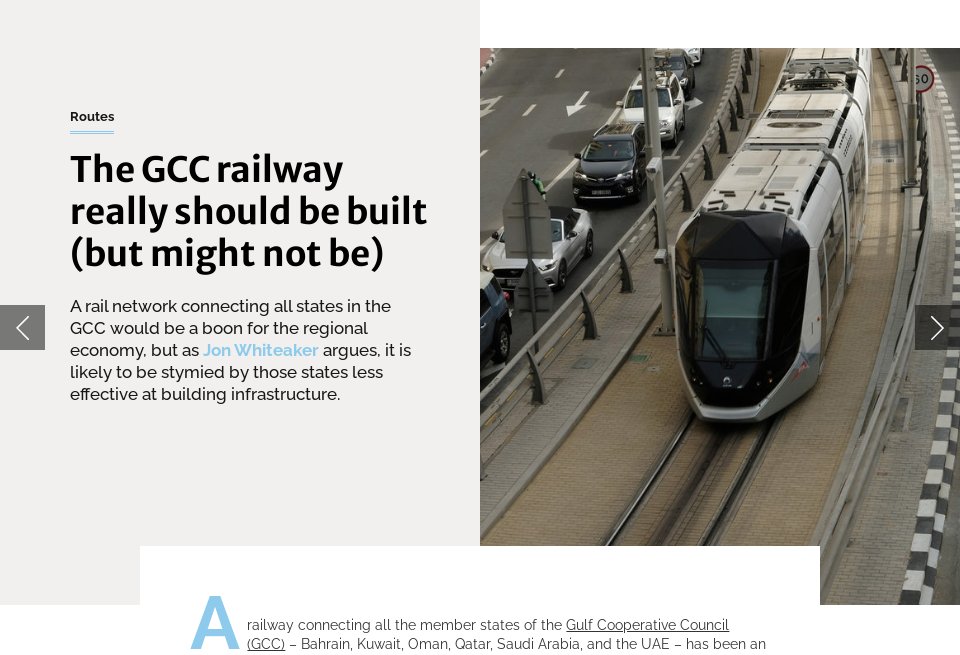 The GCC railway really should be built (but might not be) - Future Rail ...