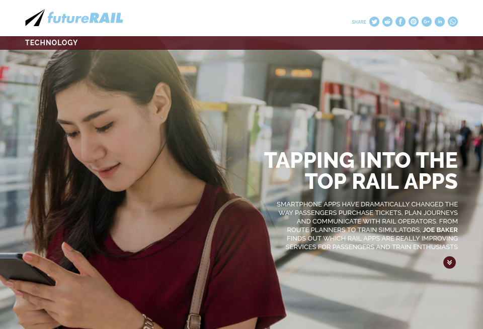 Tapping into the top rail apps - Future Rail | Yearbook 2018